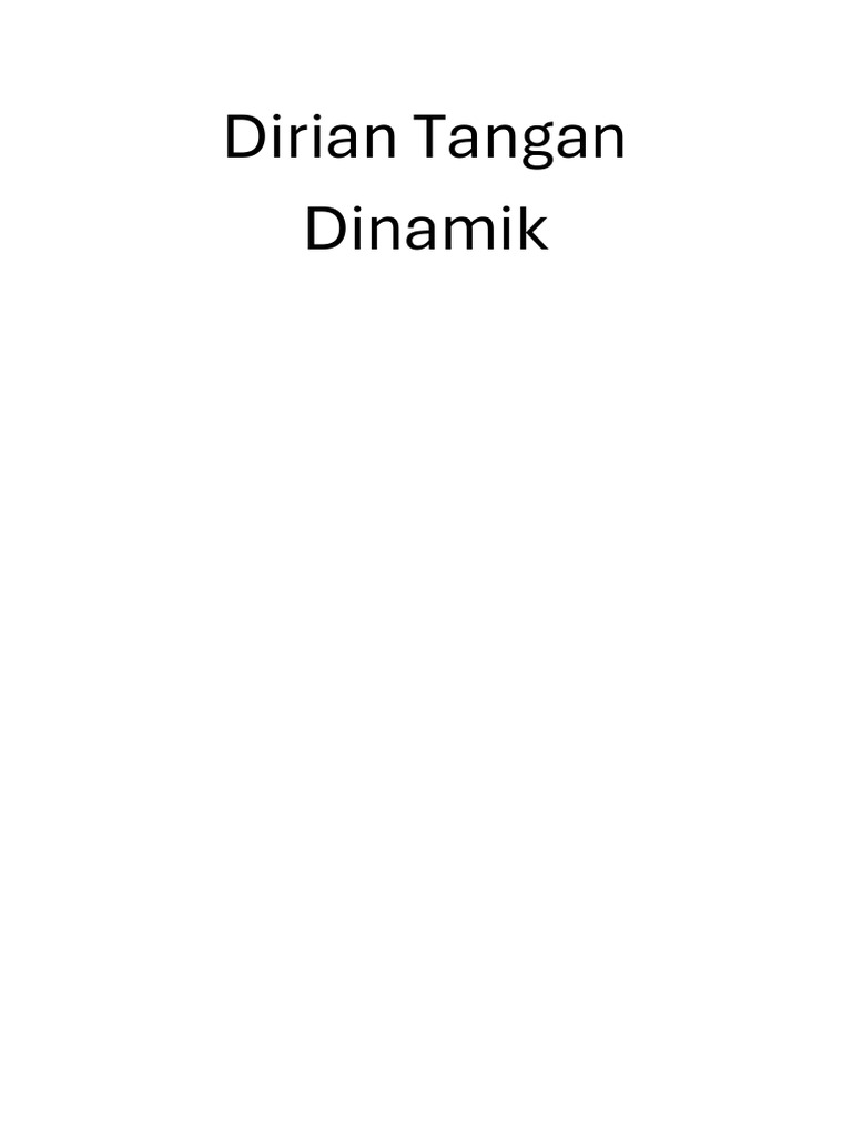 4) Dirian Tangan Dinamik | PDF
