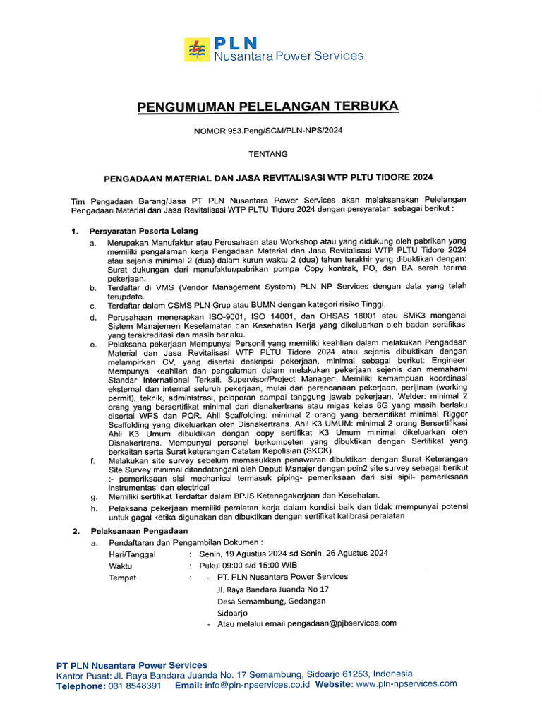 953 Peng Pltu Tidore Post | PDF