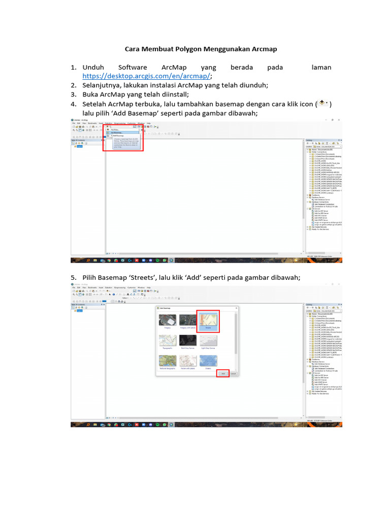 Membuat Polygon Menggunakan Arcmap - Rev | PDF