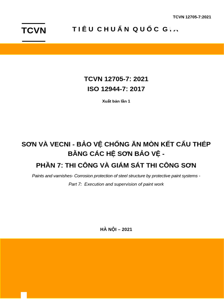 TCVN 12705-7 (ISO 12944-7) Thi Công Và Giám Sát | PDF