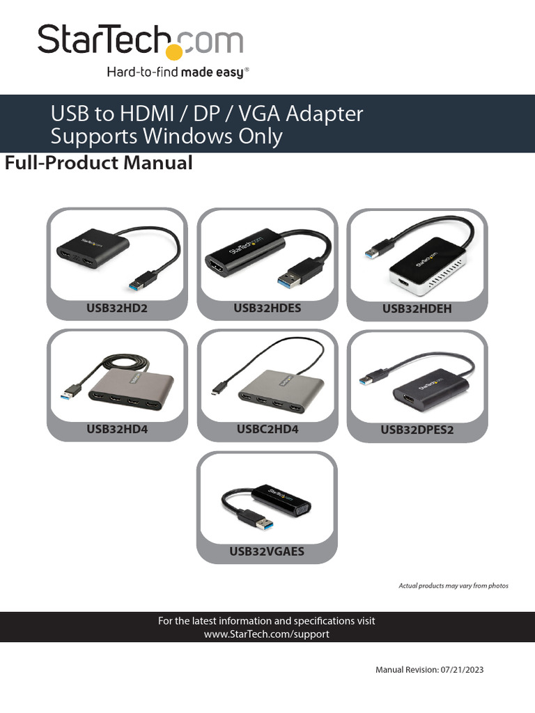 Full Product Manual (Trigger) USB Display Adapter | PDF