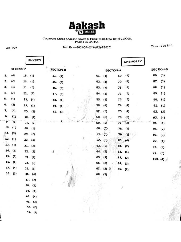 TE-02 CF + OYM (P2) Code-C Solution | PDF