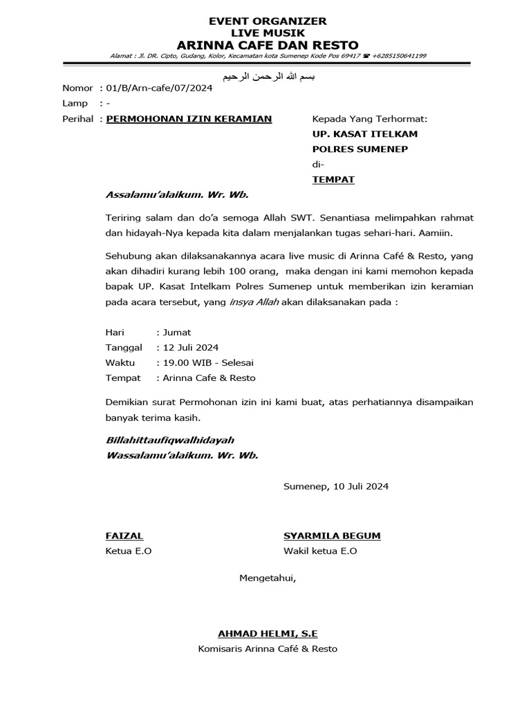 Surat Izin Fix | PDF