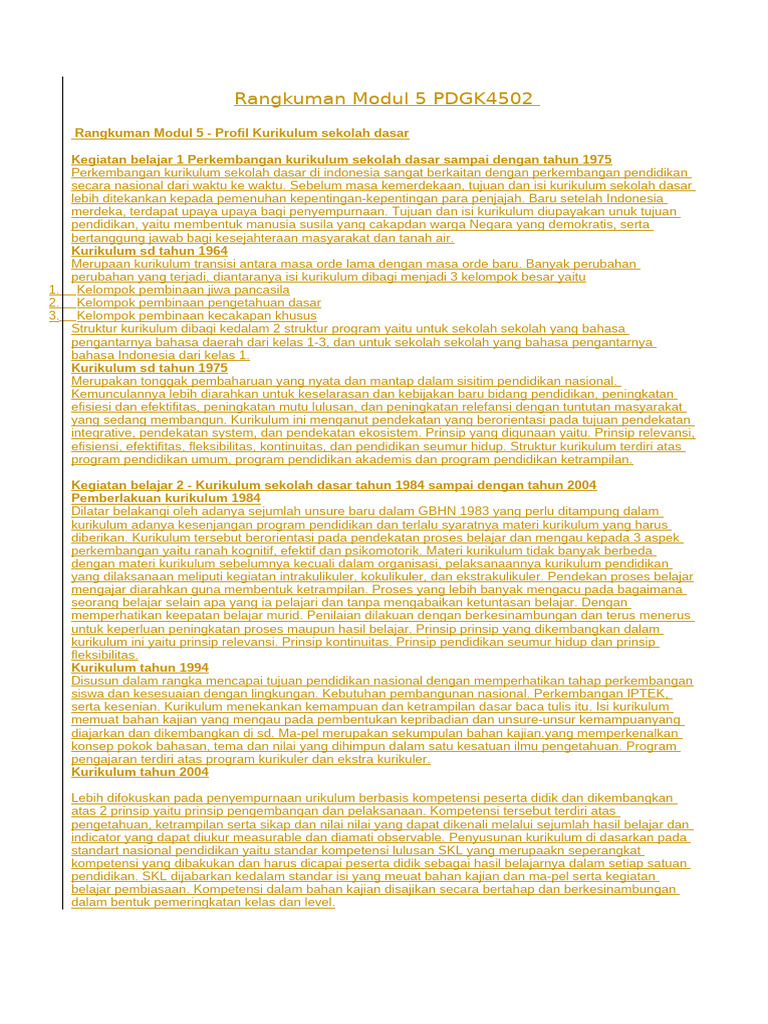 Rangkuman Modul 5 PDGK4502 | PDF