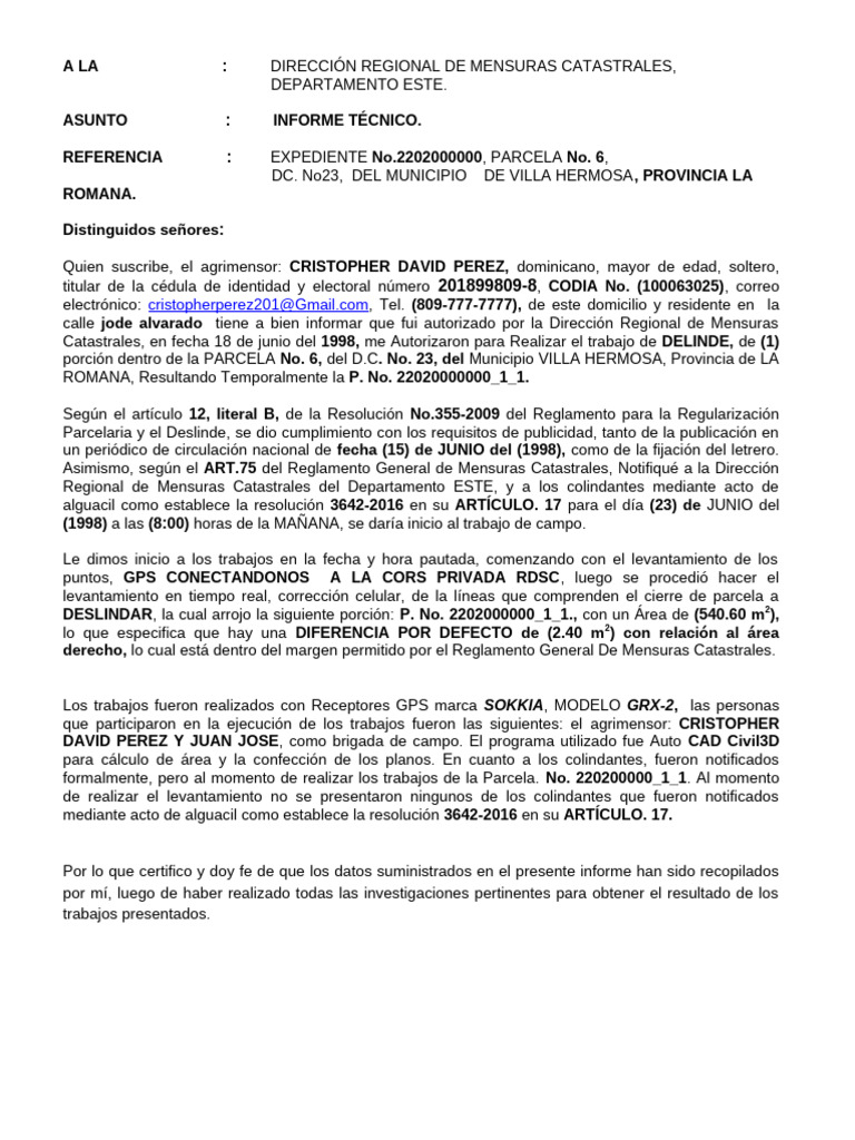 INFORME TECNICO | PDF