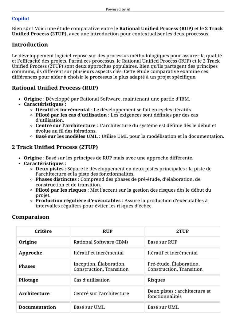 Comparaison Des Processus | PDF