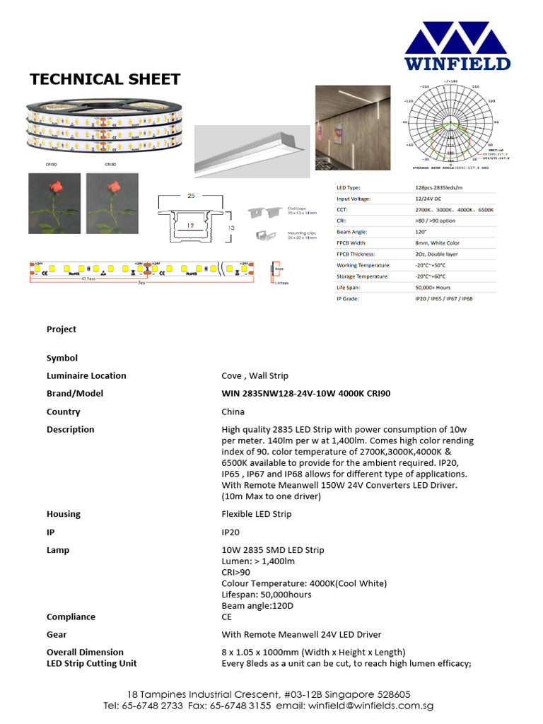 Winfield: Technical Sheet | PDF