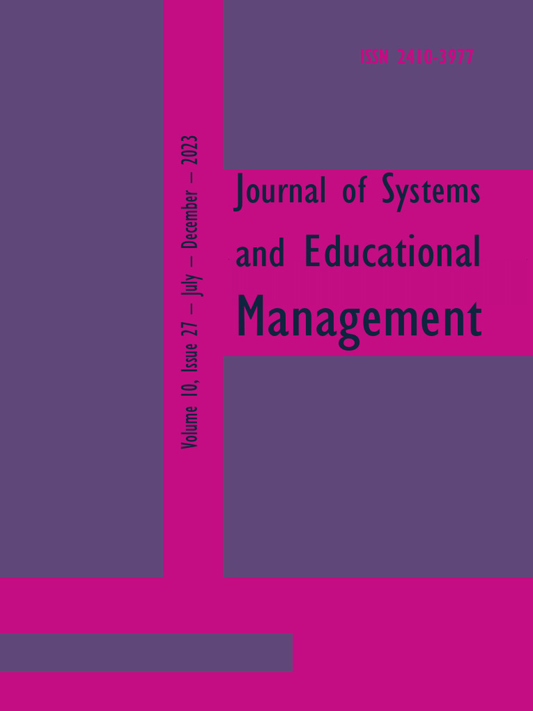 Journal of Systems and Educational Management V10 N27-1 | PDF | Science ...