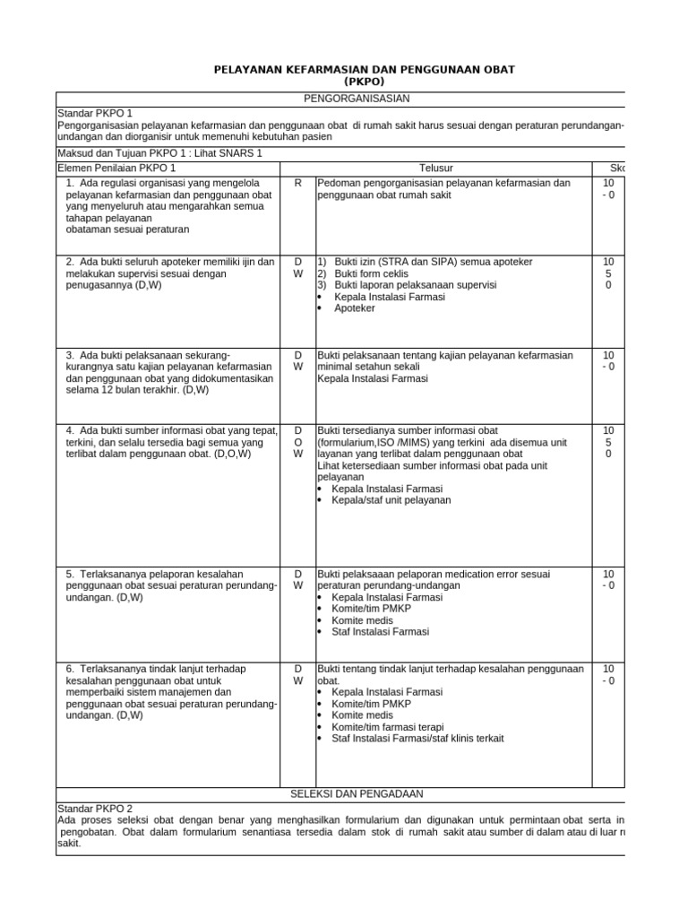 Instrumen Snars Pkpo Dikonversi | PDF