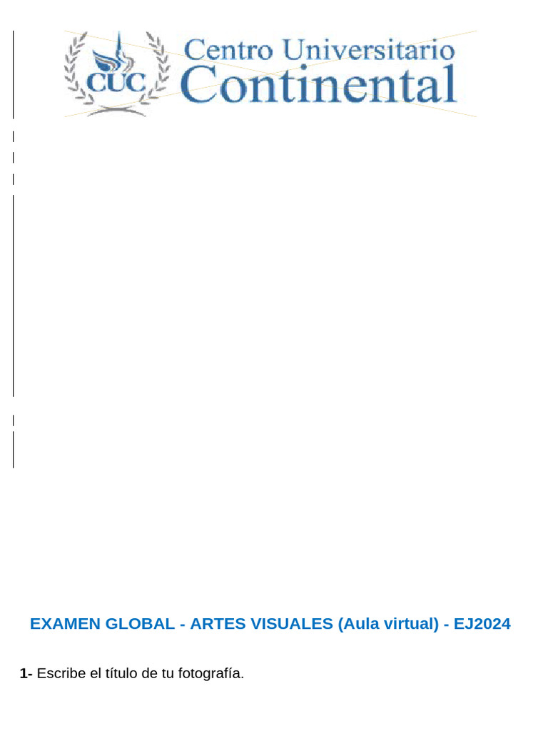 CUC Examen Global Fotografía Autor | PDF
