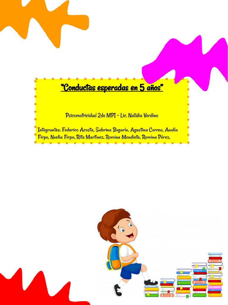 CONDUCTAS+ESPERADAS+A+LOS+5+AÑOS | PDF