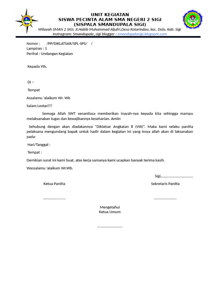 Draft Surat SPS | PDF