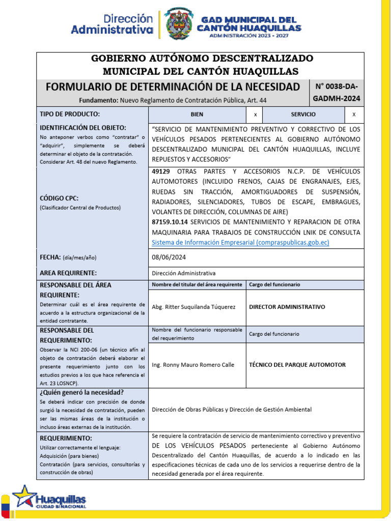 1 Informe de Necesidad-signed | PDF