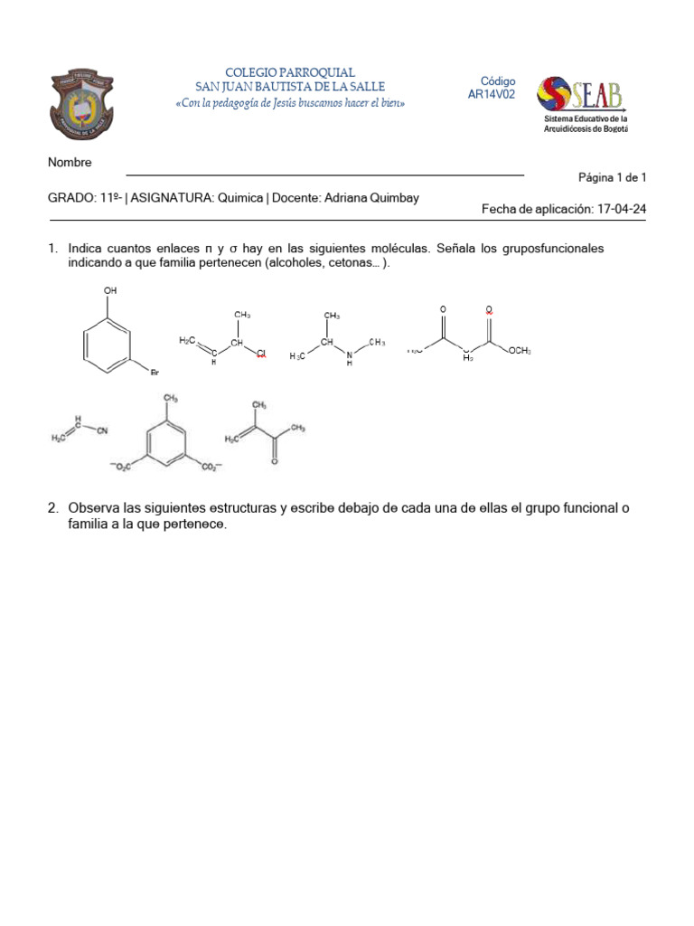 plan de mejora grado 11 Quimica. JULIANA | PDF