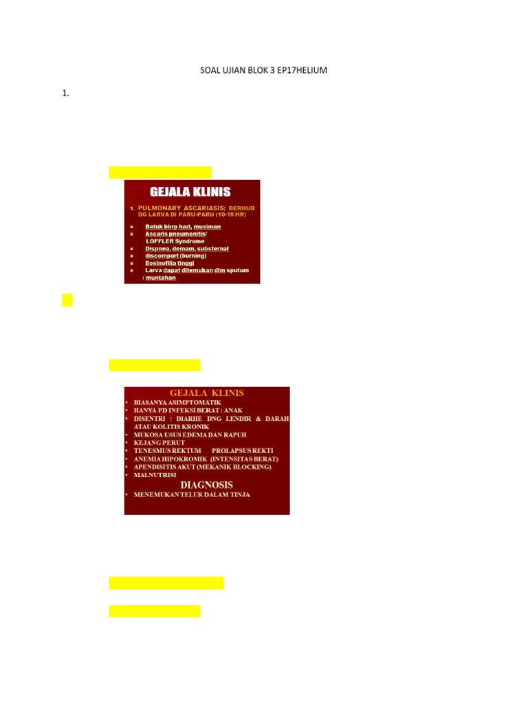 Soal Ujian Blok 3 Ep17Helium 1 | PDF