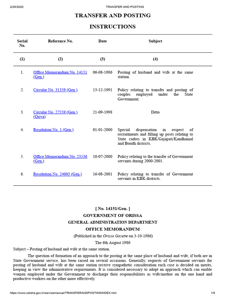 Transfer and Posting | PDF