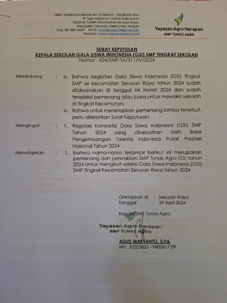 SK GSI Sekolah | PDF