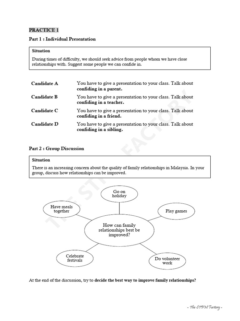 SPEAKING PRACTICE 1 | PDF