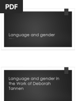 Tannen's Gender Language Contrasts | PDF | Human Communication ...