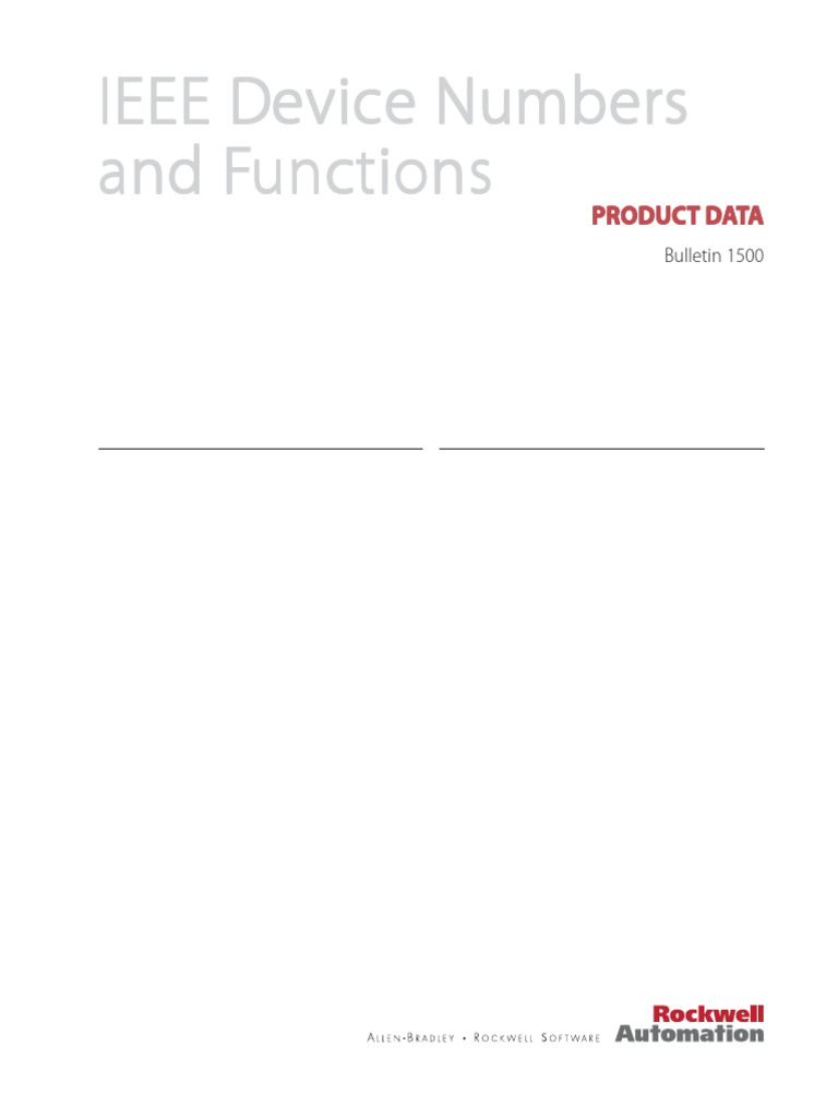 IEEE Nomenclatura Reles | PDF