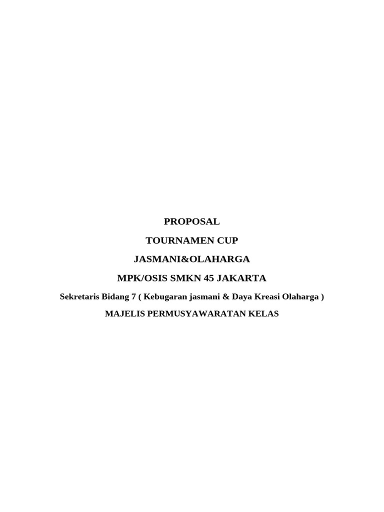 Proposal Cup 45 | PDF