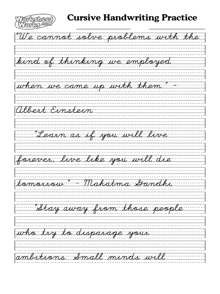 WorksheetWorks Cursive Handwriting Practice 3-1 | PDF WorksheetWorks Cursive Handwriting Practice 3-1 | PDF
