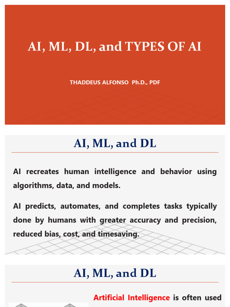 MODULE 2_AI, ML, DL, and TYPES OF AI_TAD | PDF