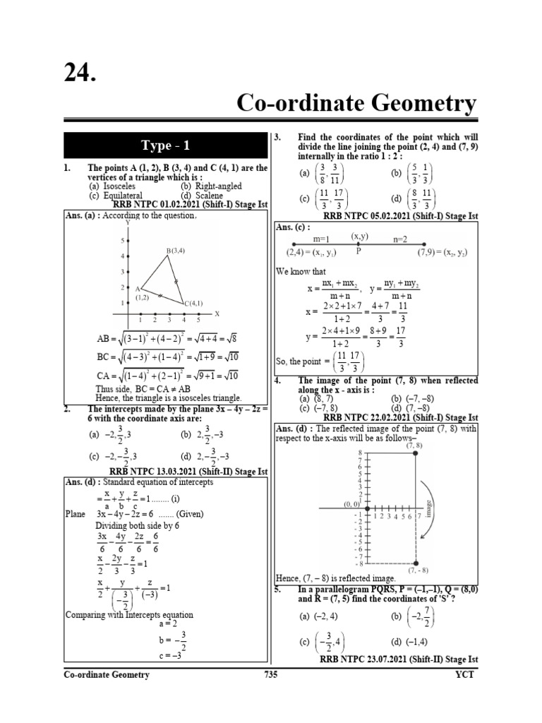 Co-Ordinate Geometry | PDF