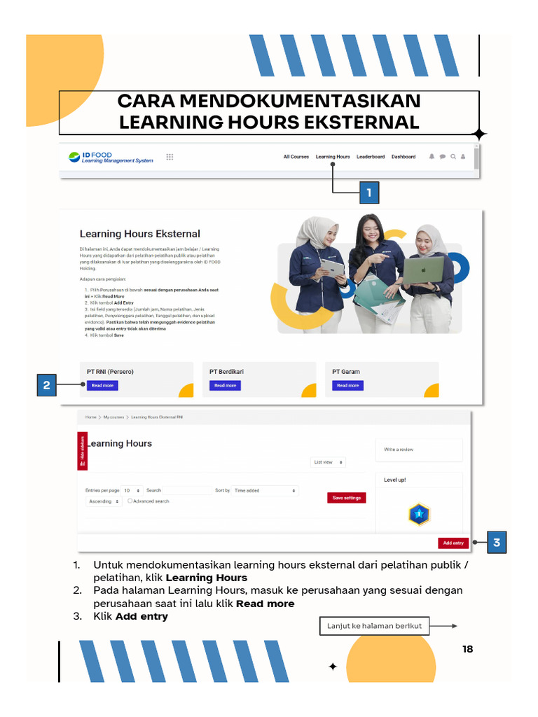 Manual Book LMS - Cara Mendokumentasikan Learning Hours Eksternal | PDF