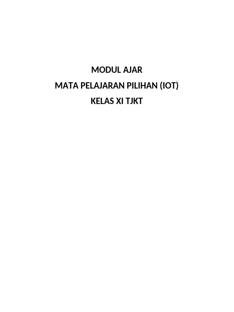 Modul Ajar IoT | PDF