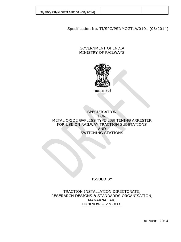 Draft Specification 42kV-LA | PDF