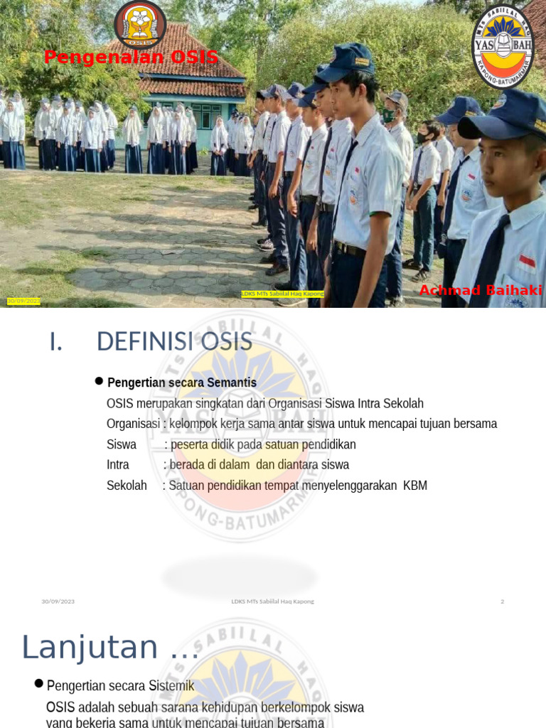 Ldks Pengenalan Osis Pdf
