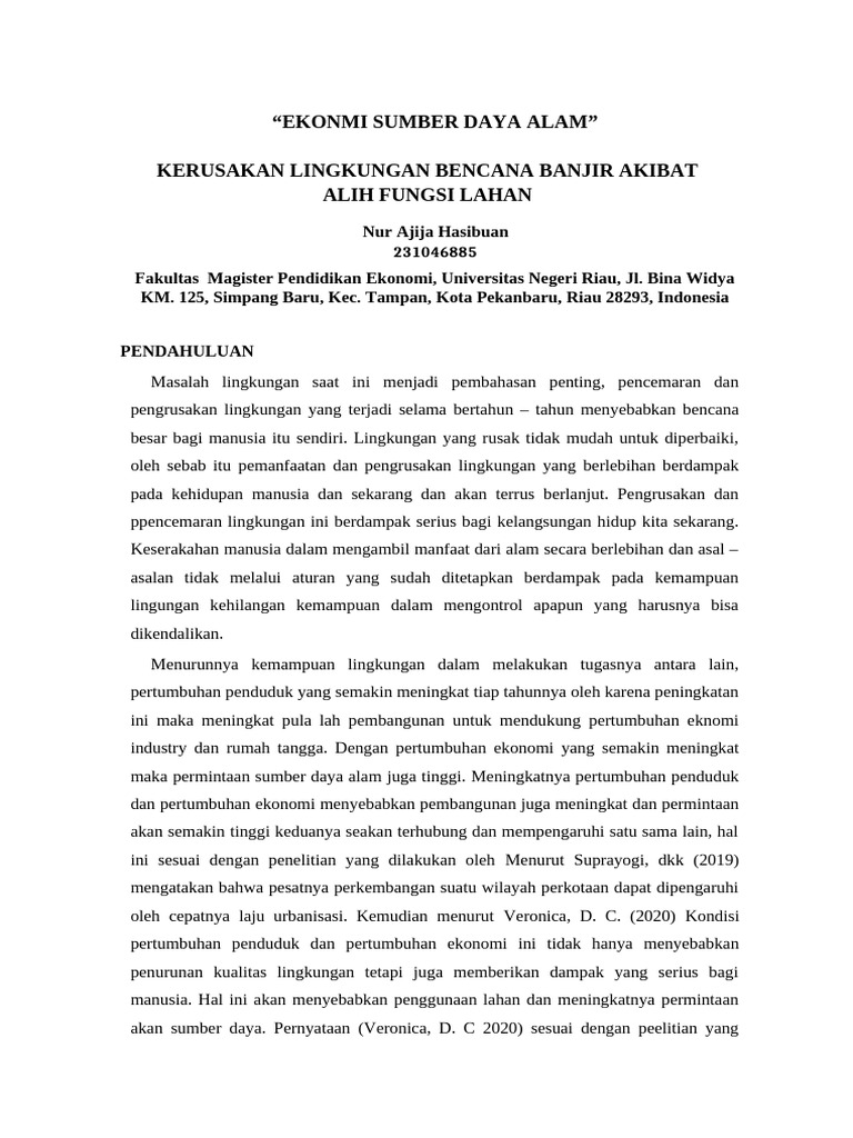 Nur Ajija Hasibuan Tugas Esdal S2-Mpe 2024 | PDF