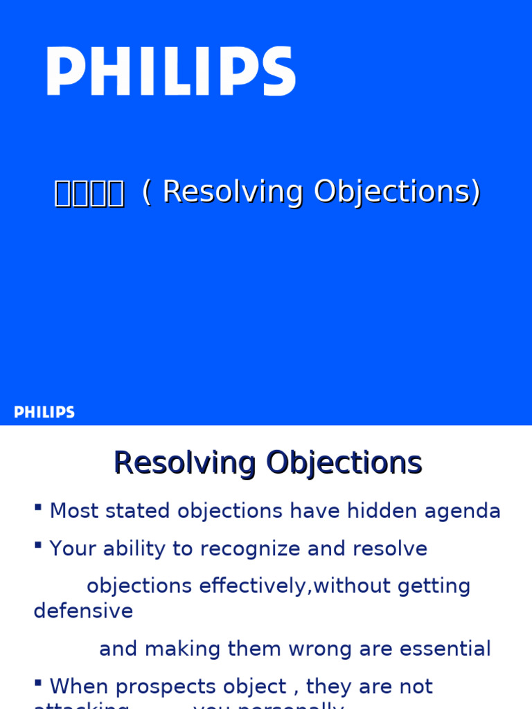 Principles of Sales Mastery - 6 Resolving Objection | PDF