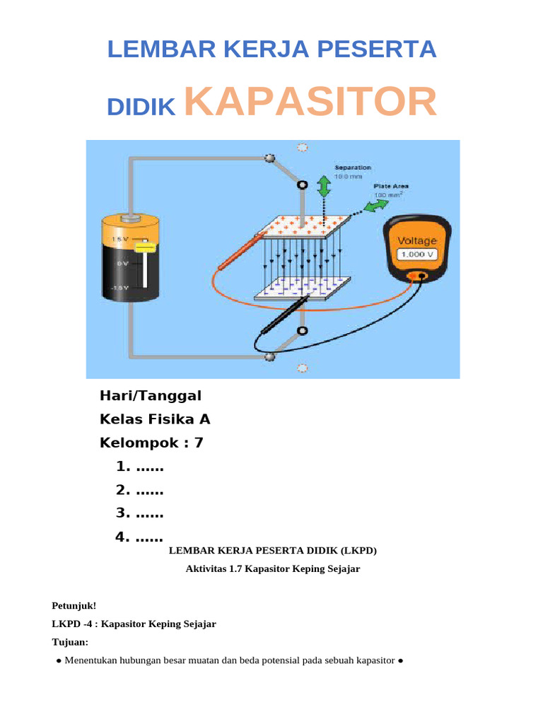 LKPD 11.2 Kapasitor | PDF
