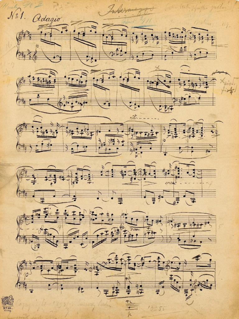 Brahms Intermezzo Op. 119 No1 Manuscript | PDF