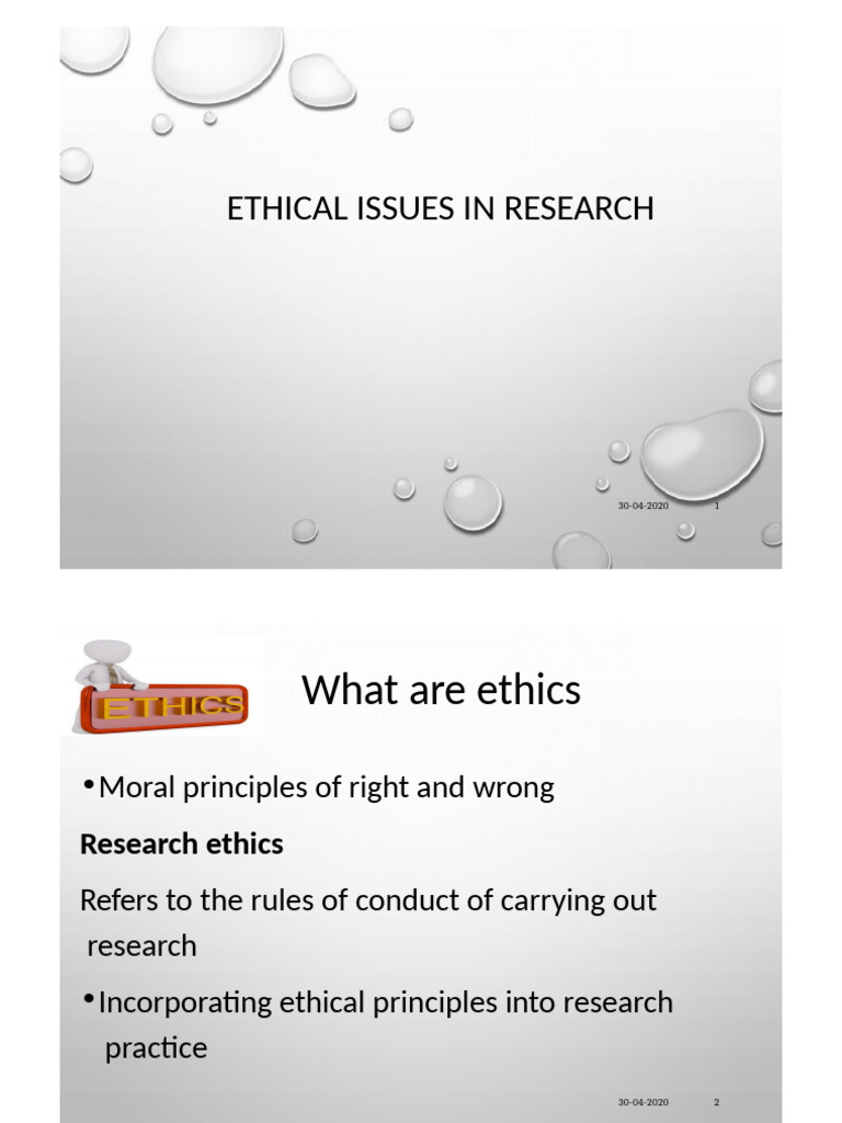 Ethical Issues in Research PDF | PDF