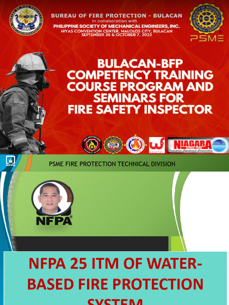 Nfpa 25 Itm For Water Based Fire Protection 1 | PDF