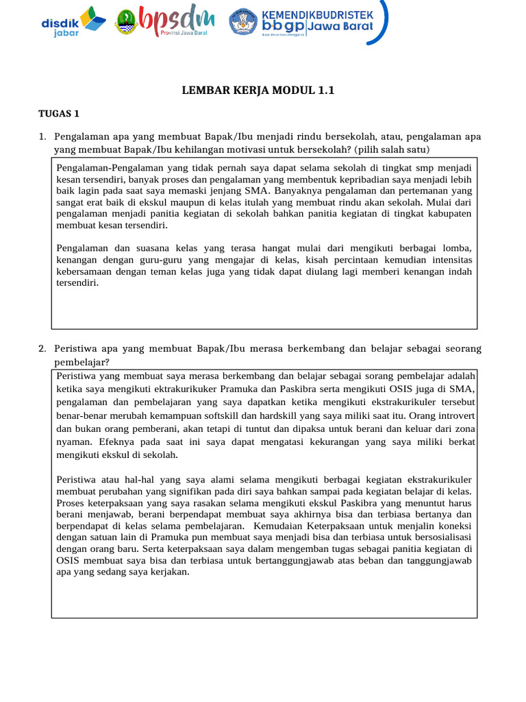 LK MODUL 1.1 LEVEL 1 IRPAN Fix1 | PDF