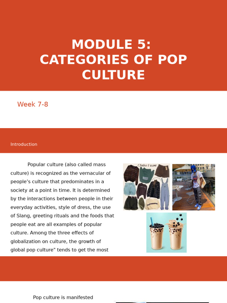 Module 5: Categories of Popular Culture | PDF | Popular Culture ...