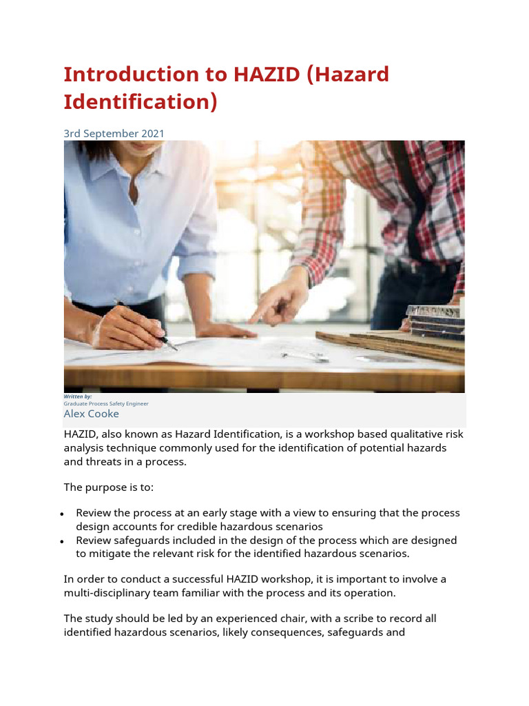 Introduction To HAZID | PDF