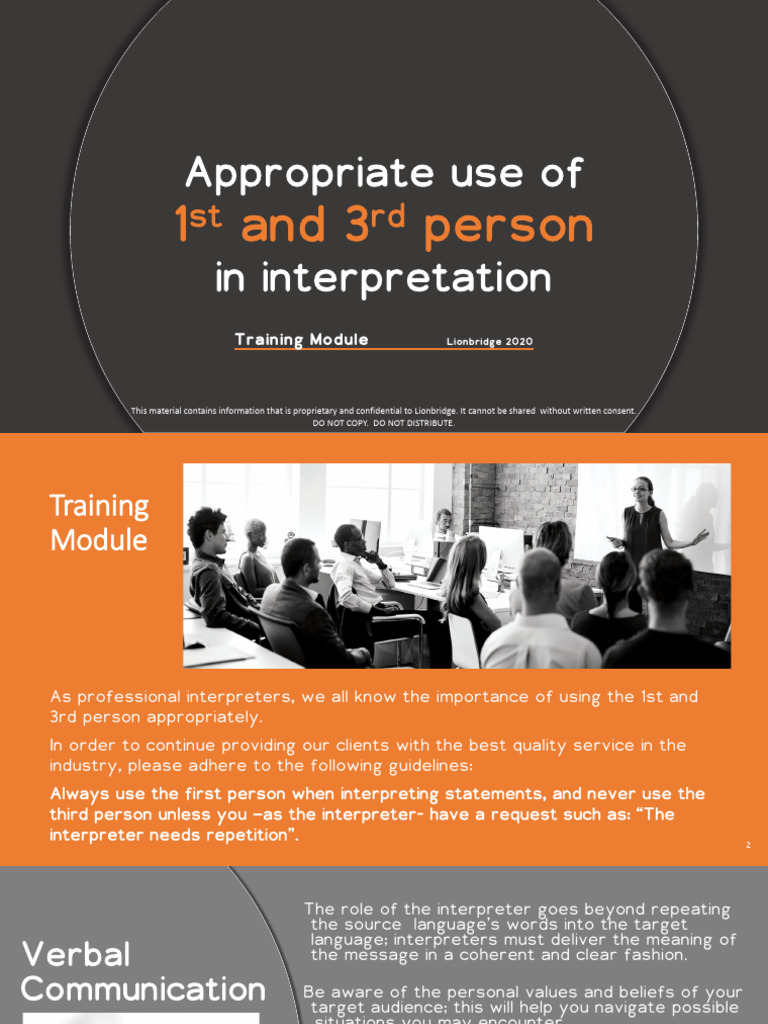 1st Person Interpretation | PDF