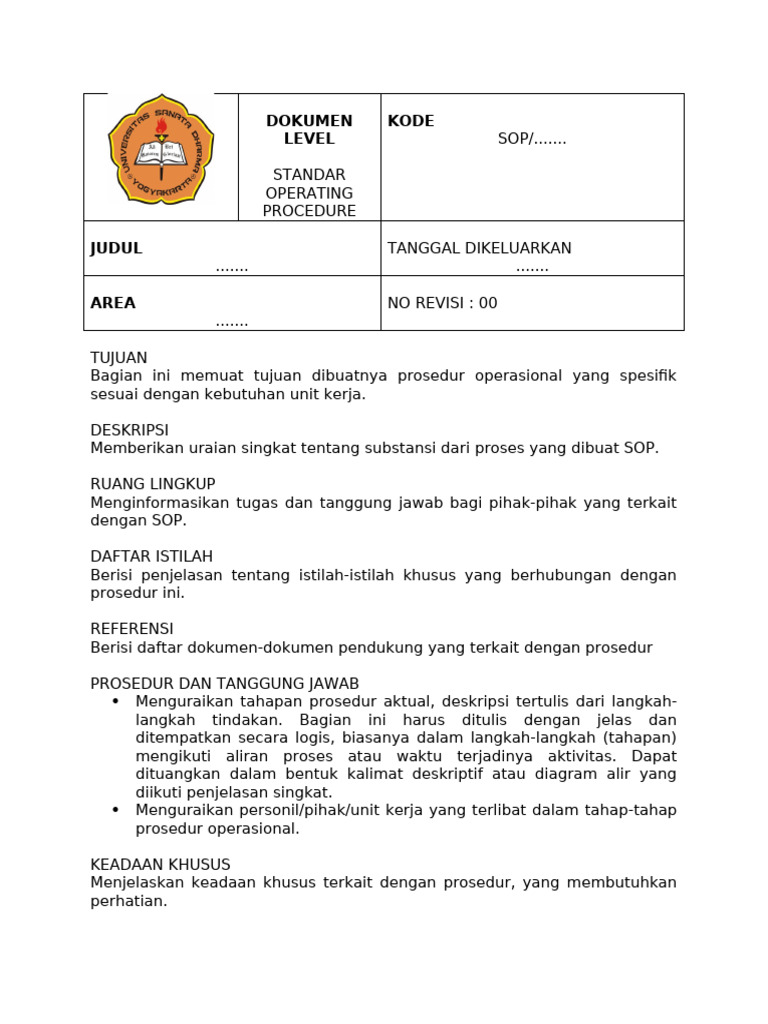Contoh SOP | PDF