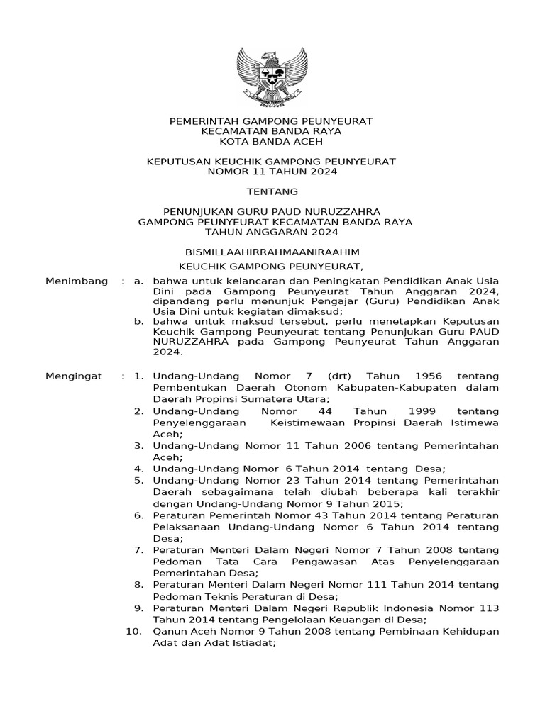 Sk-Guru Paud 2024 | PDF