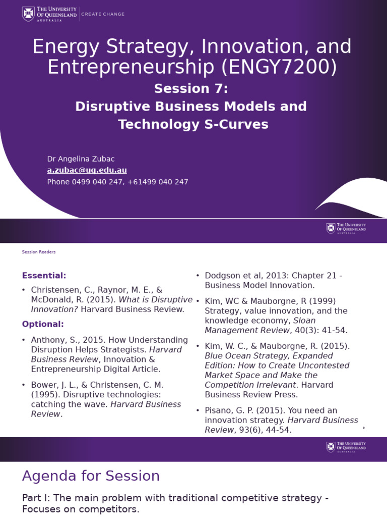 Session 7 AZ Disruptive Business Models and Technology S-Curves | PDF