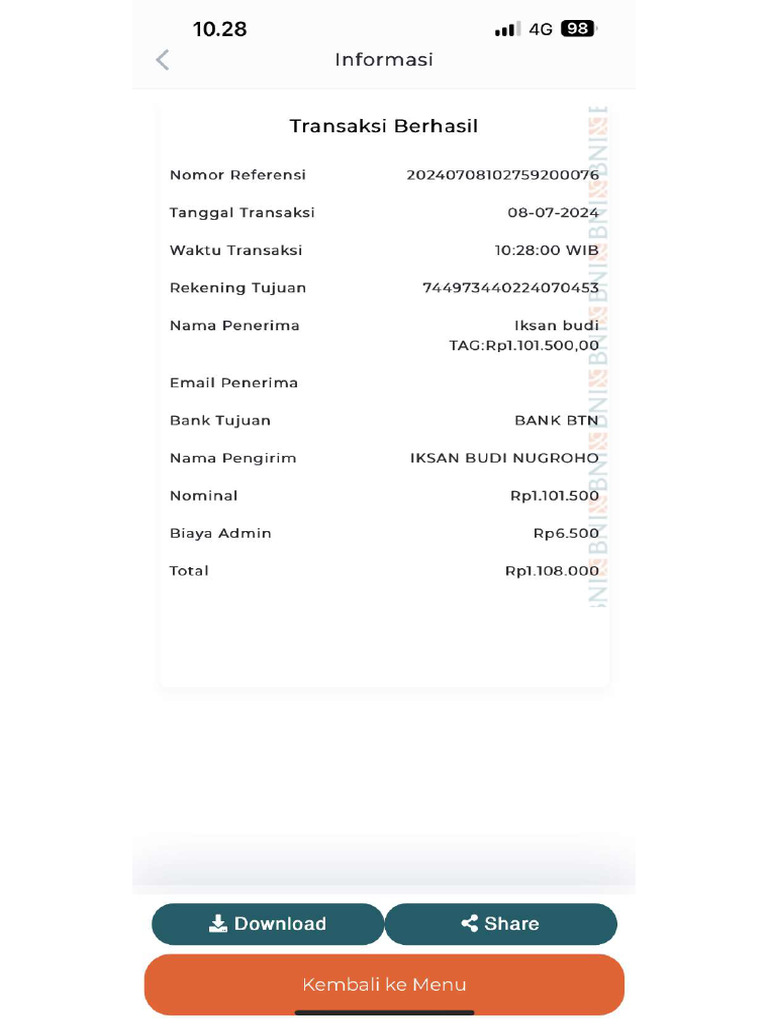 Bukti Pembayaran DKP | PDF