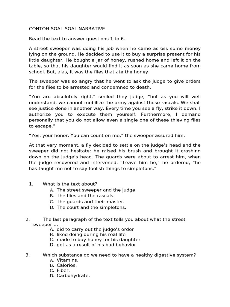 IX Latihan Soal Narrative Text | PDF