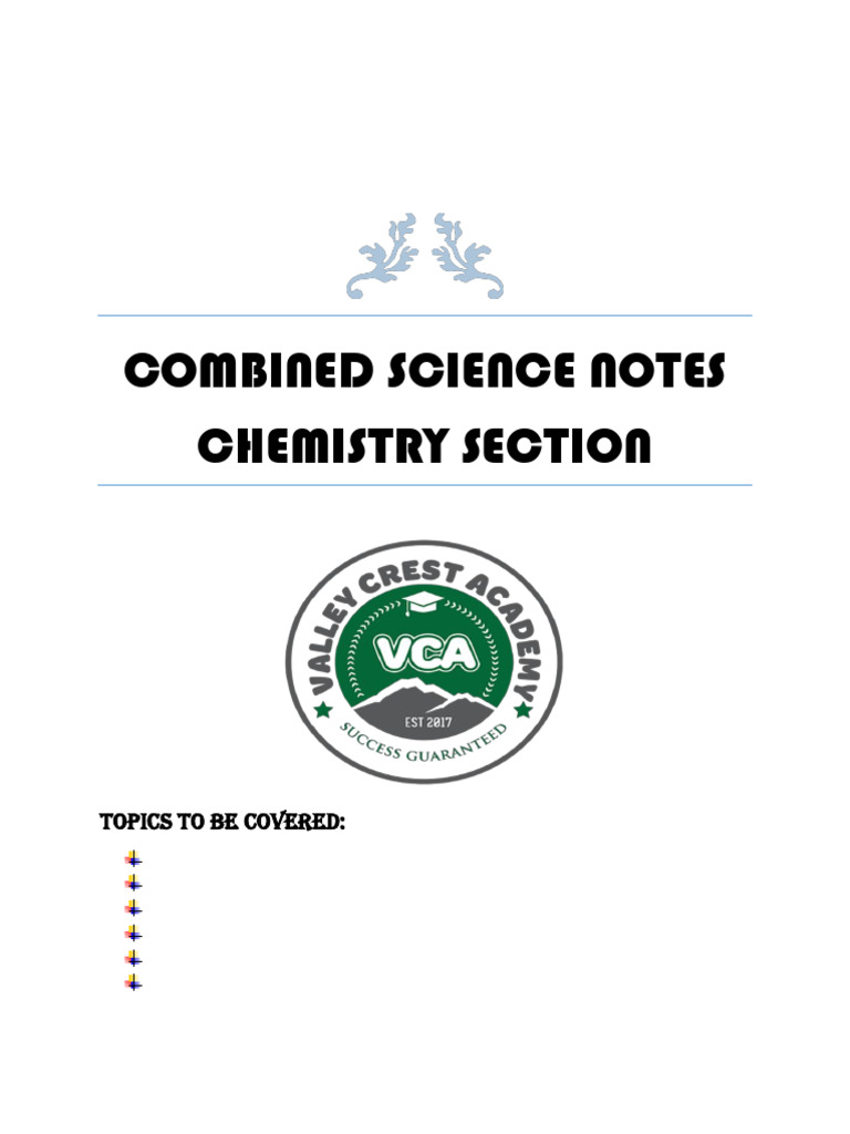 F1 Chemistry Notes | PDF