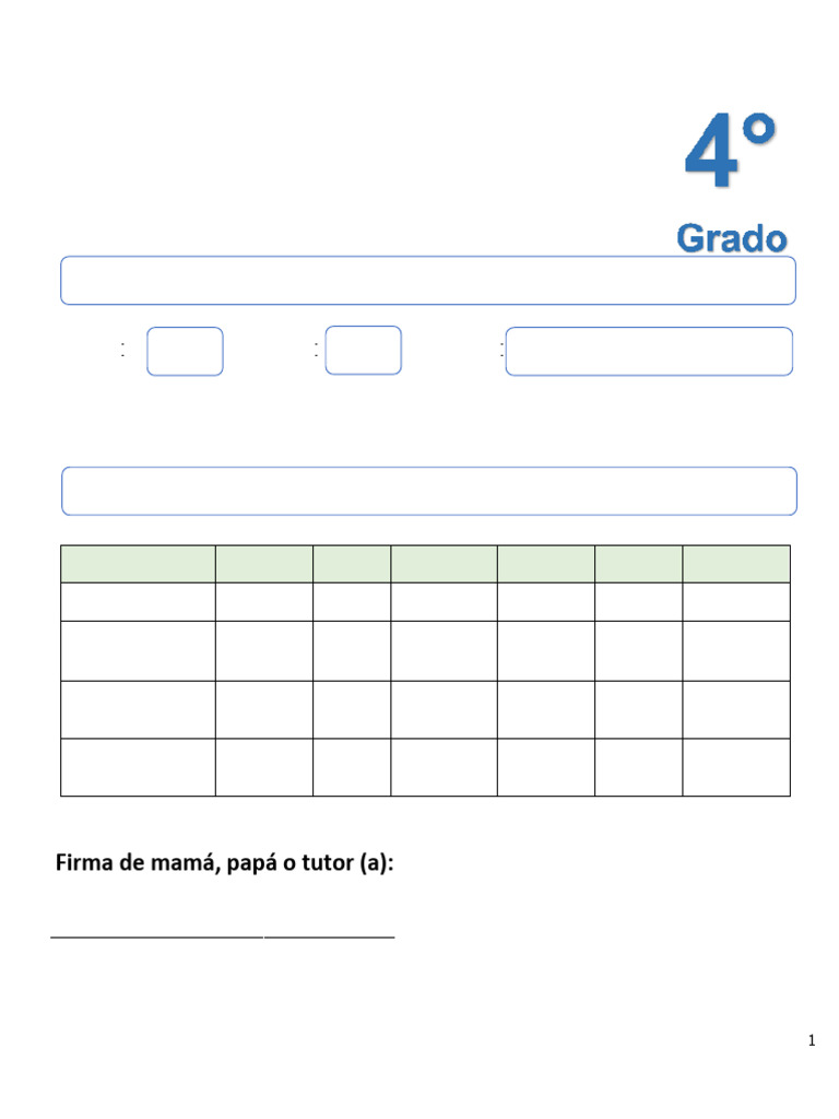 Evaluación Trimestral 4º Grado. 2do. Trimestre.2024 | PDF