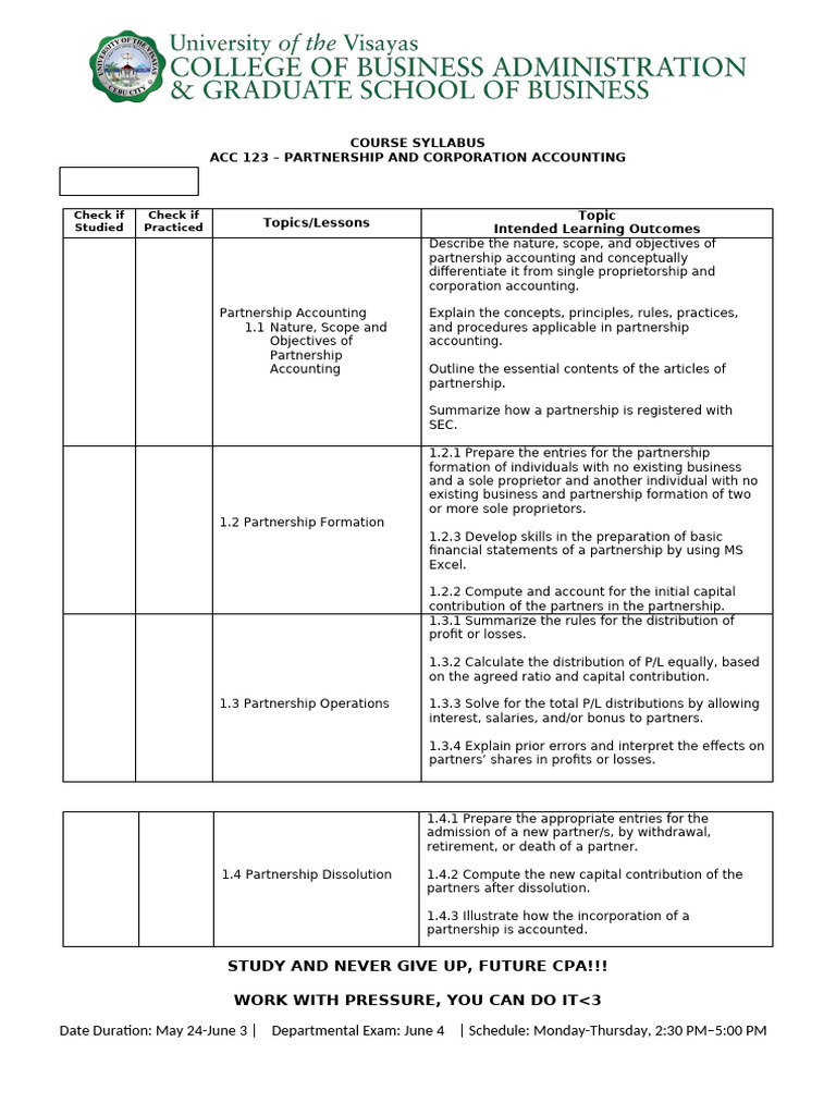 ACC 123 Partnership and Corporation Accounting | PDF